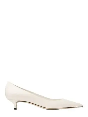 JIMMY CHOO Amelia Leather Pumps - White