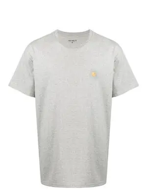 Carhartt Work In Progress Logo Cotton T-shirt - Grey