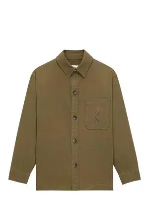 Saint Laurent Cotton Overshirt - Kaki