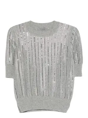 Ermanno Scervino Wool-cashmere Blend Top - Grey
