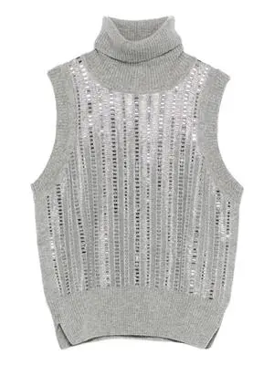 Ermanno Scervino Wool Blend Tank Top - Grey