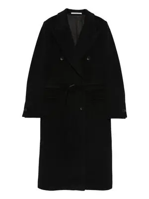 Tagliatore Wool Double Breasted Coat - Black