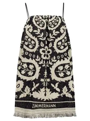 Zimmermann Rhiannon Printed Mini Dress - Black