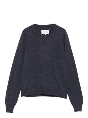 MAISON MARGIELA Wool Crewneck Sweater - Blue