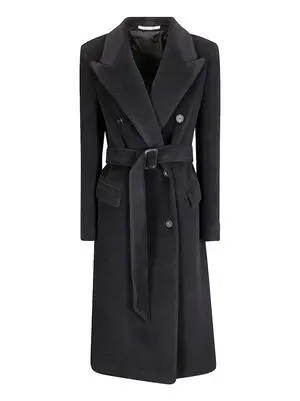 Tagliatore Wool Double Breasted Coat - Black