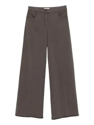 VIA MASINI 80 Cotton Wide Leg Trousers