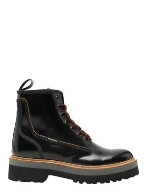 Woolrich Leather Lace-up Boots - Black