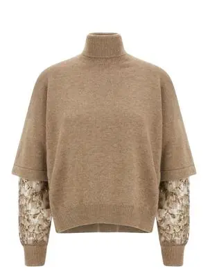Brunello Cucinelli Cashmere Turtleneck Jumper - Brown