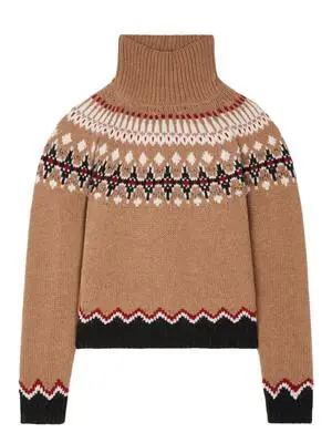Alanui Wool Turtleneck Jumper - Camel