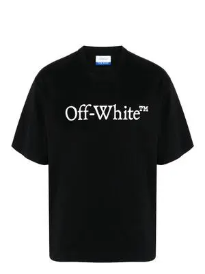 Off White Big Bookish Cotton T Shirt - Black