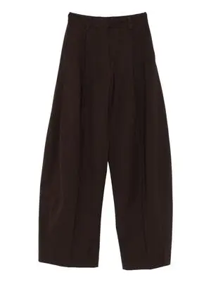 THE LATEST Billie Wool Blend Wide Leg Trousers - Brown