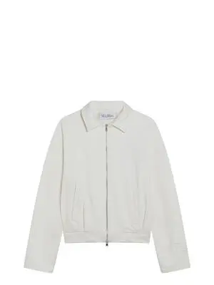 Max Mara Cropped Silk-blend Sweatshirt - White