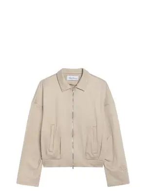 Max Mara Silk-blend Cropped Sweatshirt - Beige