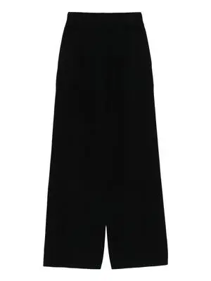 UMA WANG Cashmere Straight Leg Trousers - Black