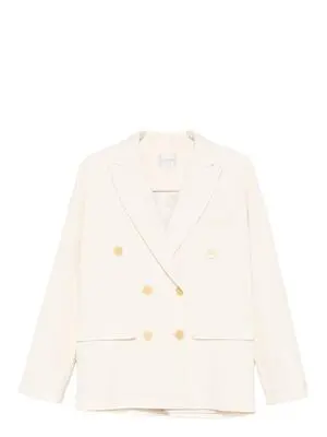 FORTE_FORTE Double Breasted Jacket - Beige