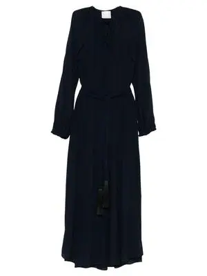 FORTE_FORTE Crepe De Chine Long Dress - Blue