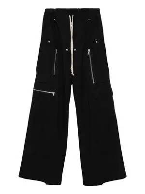 Rick Owens Wool Cargo Trousers - Black