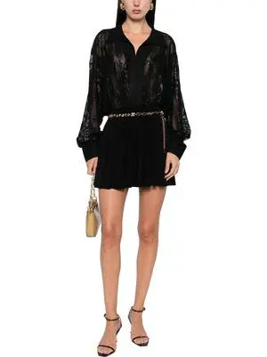 Norma Kamali Lace Oversized Bodysuit - Black