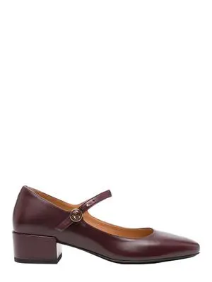 TOD'S Mary Jane Leather Pumps - Brown