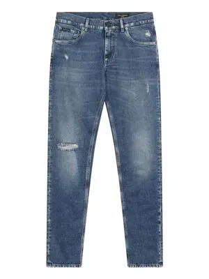 Dolce & Gabbana Faded Effect Slim Jeans - Blue