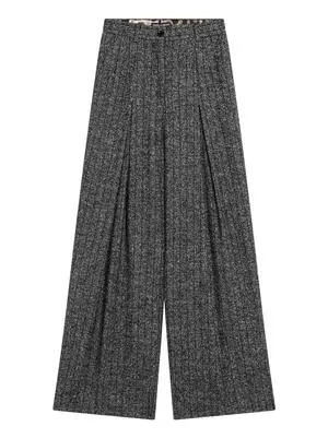 Dolce & Gabbana Wide-leg Striped Trousers - Grey
