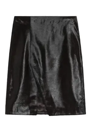 LOULOU STUDIO Myra Pony-effect Leather Skirt - Brown