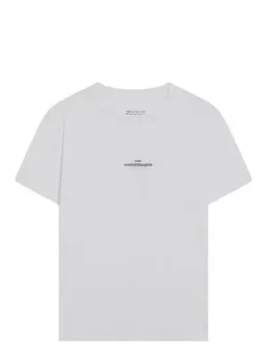 MAISON MARGIELA T Shirt With Distorted Logo - White