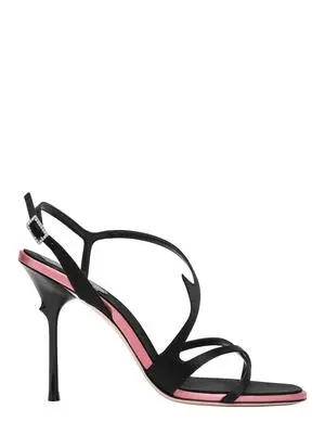 ROGER VIVIER Satin Heeled Sandals - Black
