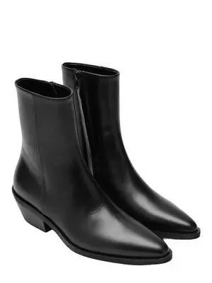 A.emery The Hudson Leather Ankle Boots - Black