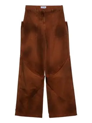 Attico Shaded Baggy Jeans - Brown