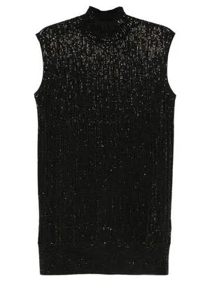 Emporio Armani Wool Blend Mini Dress - Black