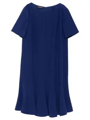 Emporio Armani Short Sleeve Flared Dress - Blue