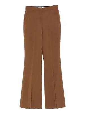Fendi Wool Flared Trousers - Leather Brown