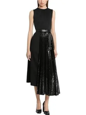 Michael Kors Embellished Satin Dress - Black