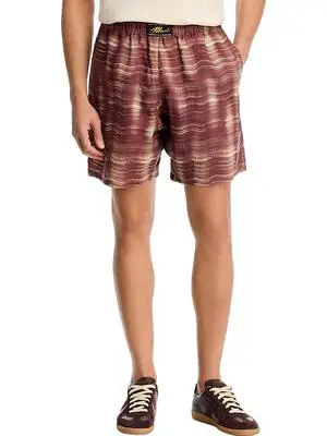 Marni Printed Poplin Shorts - Tobacco