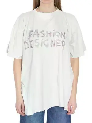 Balenciaga Distressed Cotton Shirt - White
