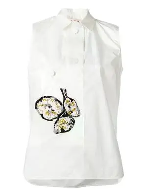 MARNI Sleeveless Appliqué Shirt
