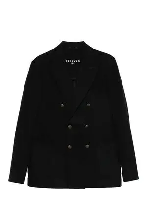 CIRCOLO 1901 Double-breasted Buttoned Jacket - Black