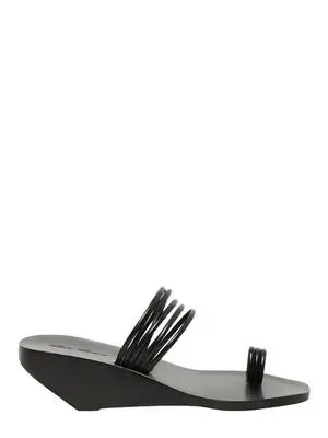 Rick Owens Geometric Wedge Sandals - Black