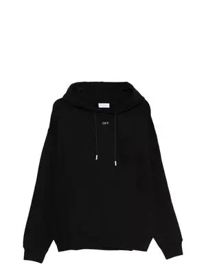 Off-White Logo-motif Hoodie - Black