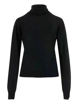Saint Laurent High-neck Long-sleeve Sweater - Black