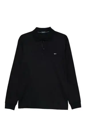 Paul & Shark Long-sleeve Polo Shirt Black