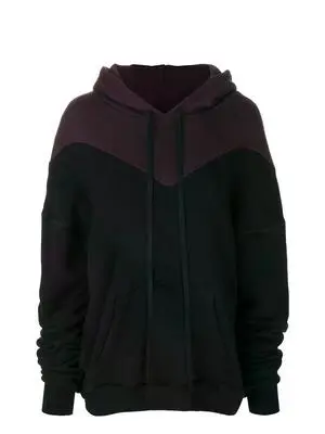 BEN TAVERNITI UNRAVEL PROJECT Colour Block Cotton Blend Hoodie - Black