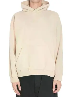 Balenciaga Embroidered-logo Fleece Hoodie - Neutrals
