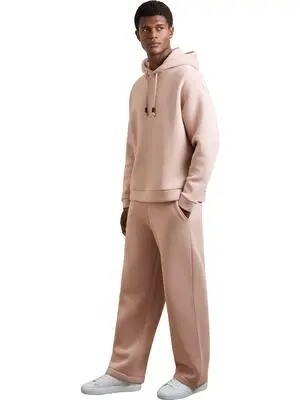 REISS Monterey Cotton-blend Fleece-back Joggers Pink