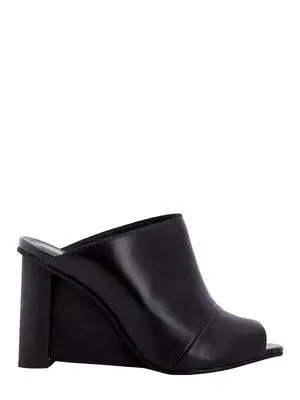 STUDIO CHOFAKIAN Wedge Mules - Black