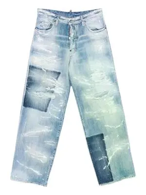 Dsquared2 Patchwork Distressed Jeans - Blue