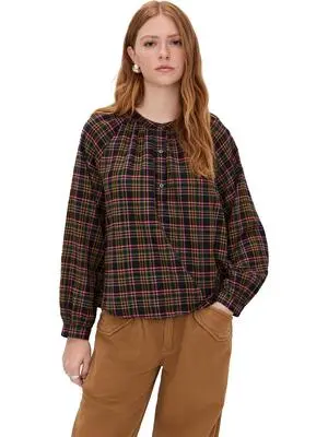 Xirena Dara Top - Espresso Plaid