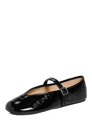 COACH Sculpted C Soft Mary Jane Flats - Black