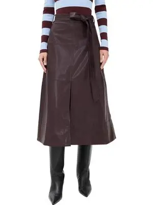TANYA TAYLOR Hudley Faux Leather Skirt